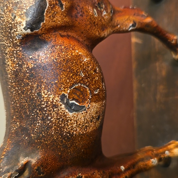 Hubley | Accents | Hubley Cast Iron Chippy Paint Horse Statue Doorstop ...